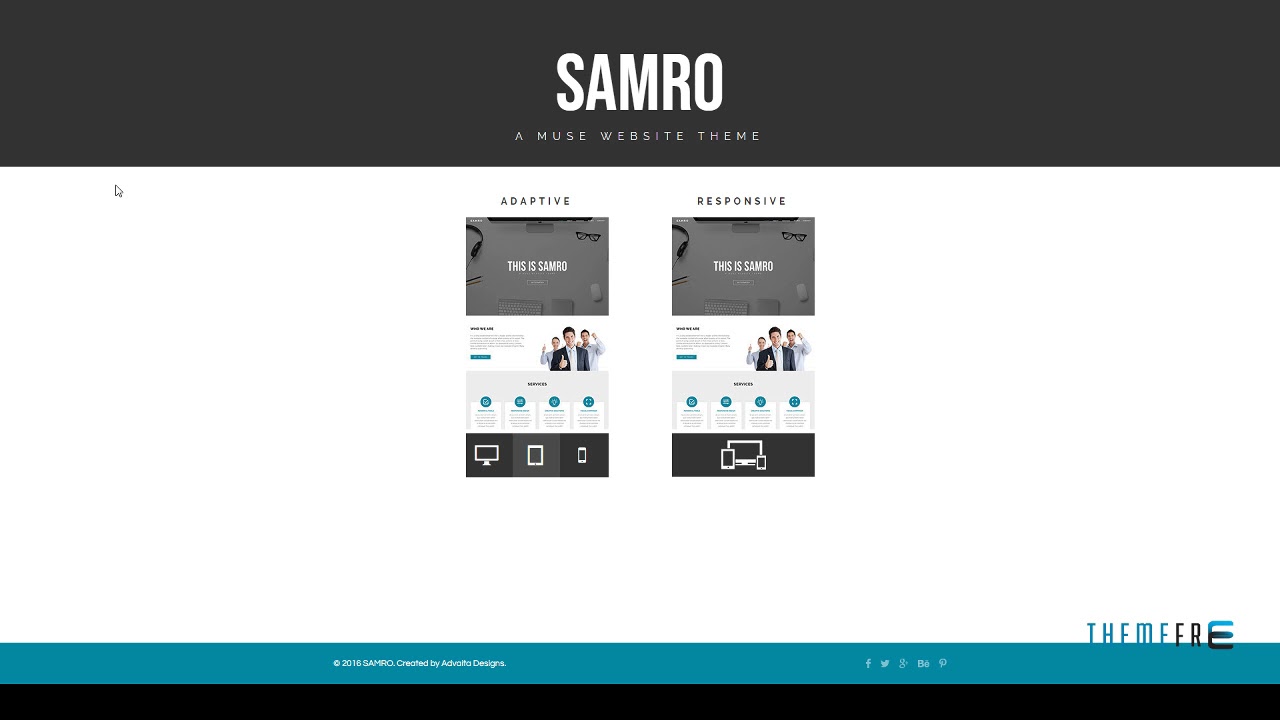 Samro - Responsive Single Page / One Page Muse Template Noble - YouTube