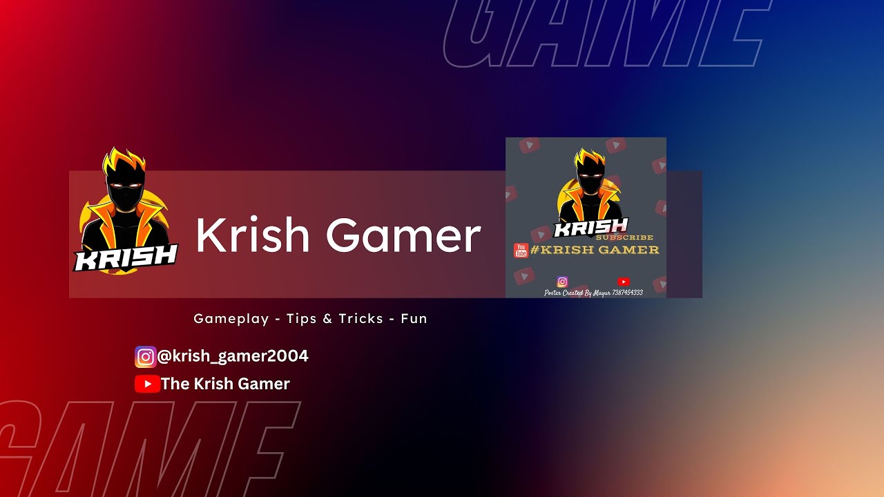 The Krish Gamer | Intro | #gaming - YouTube