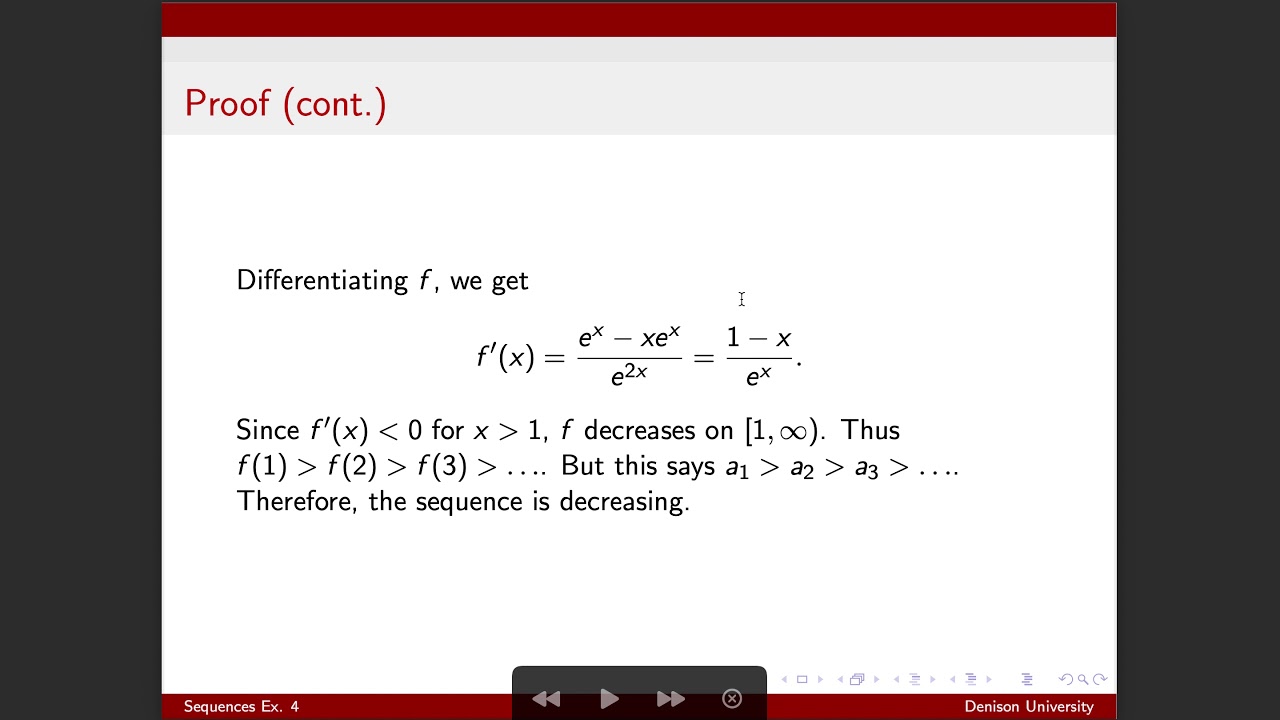 Sequences Ex. 4 - YouTube
