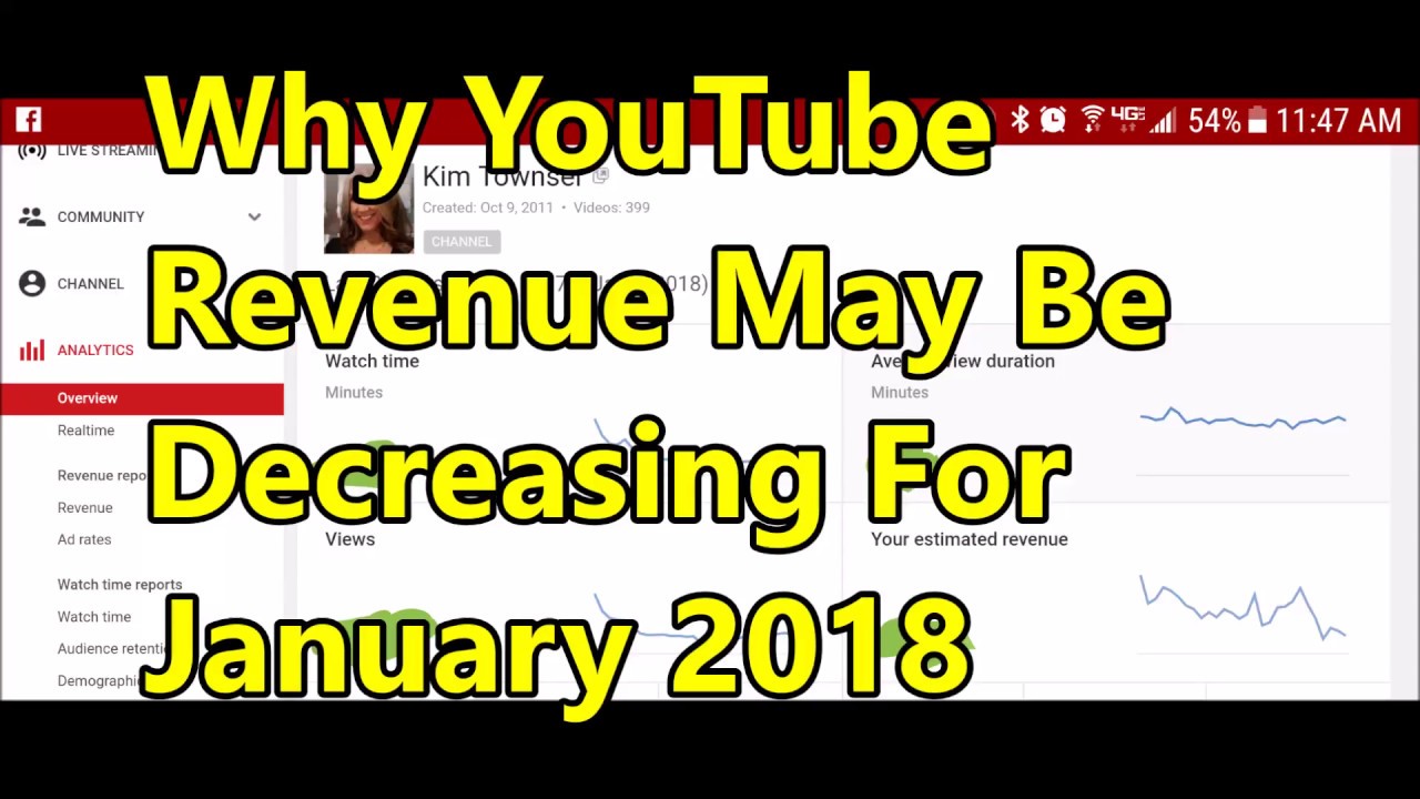 YouTube Revenue Decrease in January 2018 - YouTube