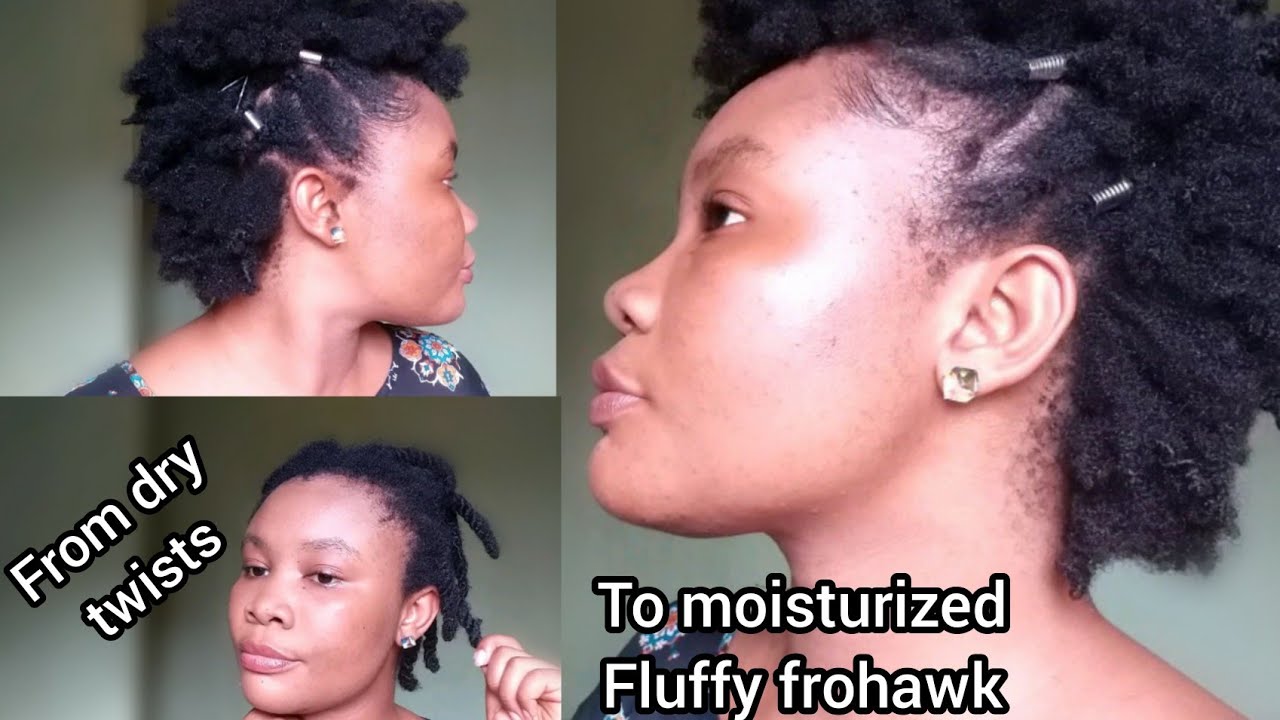 Frohawk On 4b/4c hair |Moisturized and fluffy Natural hairstyle | THE ...