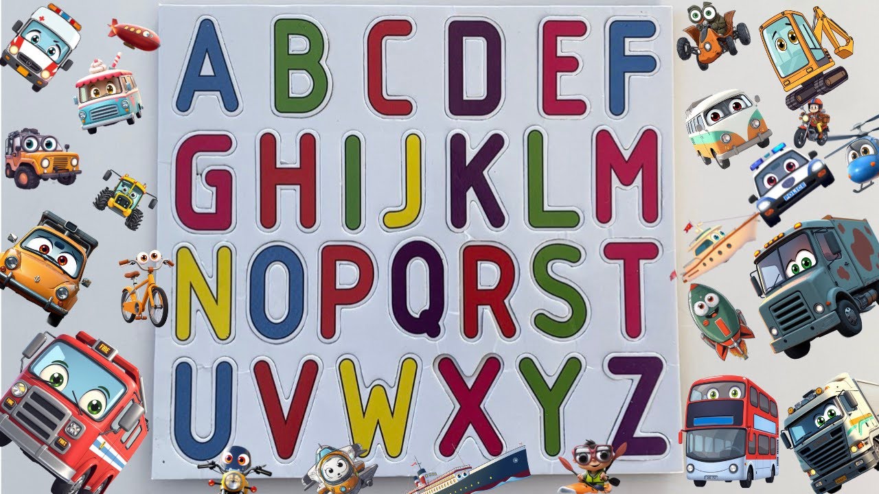 Learn the ABC puzzle with us | Video about road transport for ...