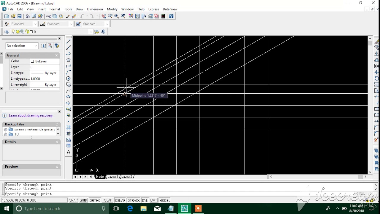 AUTO CAD LINE COMMAND - YouTube