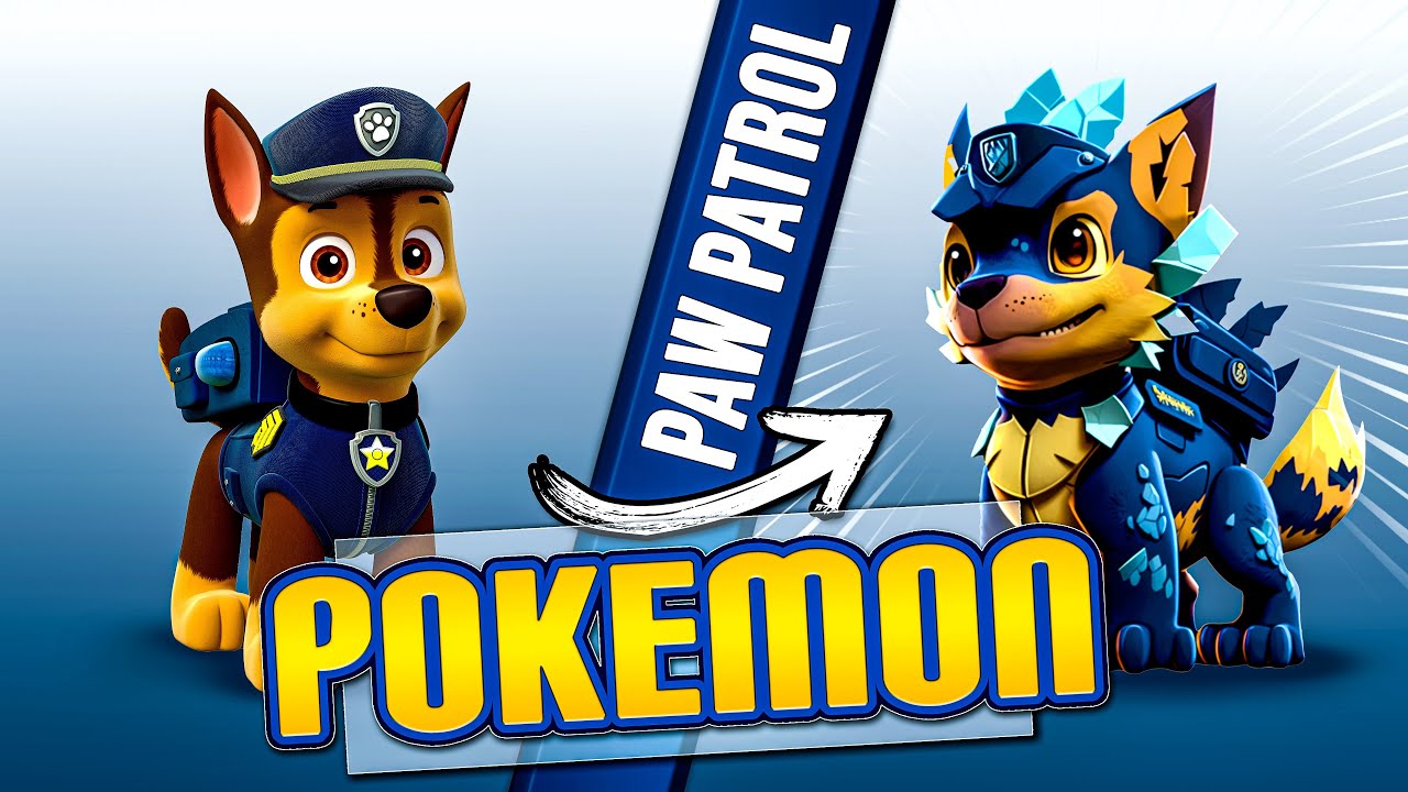 PAW PATROL PUPS As POKEMON 😍 #pawpatrol #ai #midjourney #aiart - YouTube