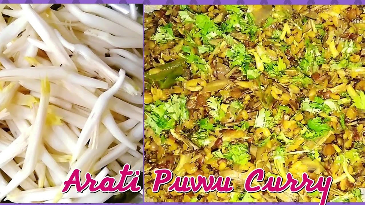 Healthy n Tasty Arati Puvvu Pesarapappu Curry|అరటిపువ్వు పెసరపప్పు కూర ...