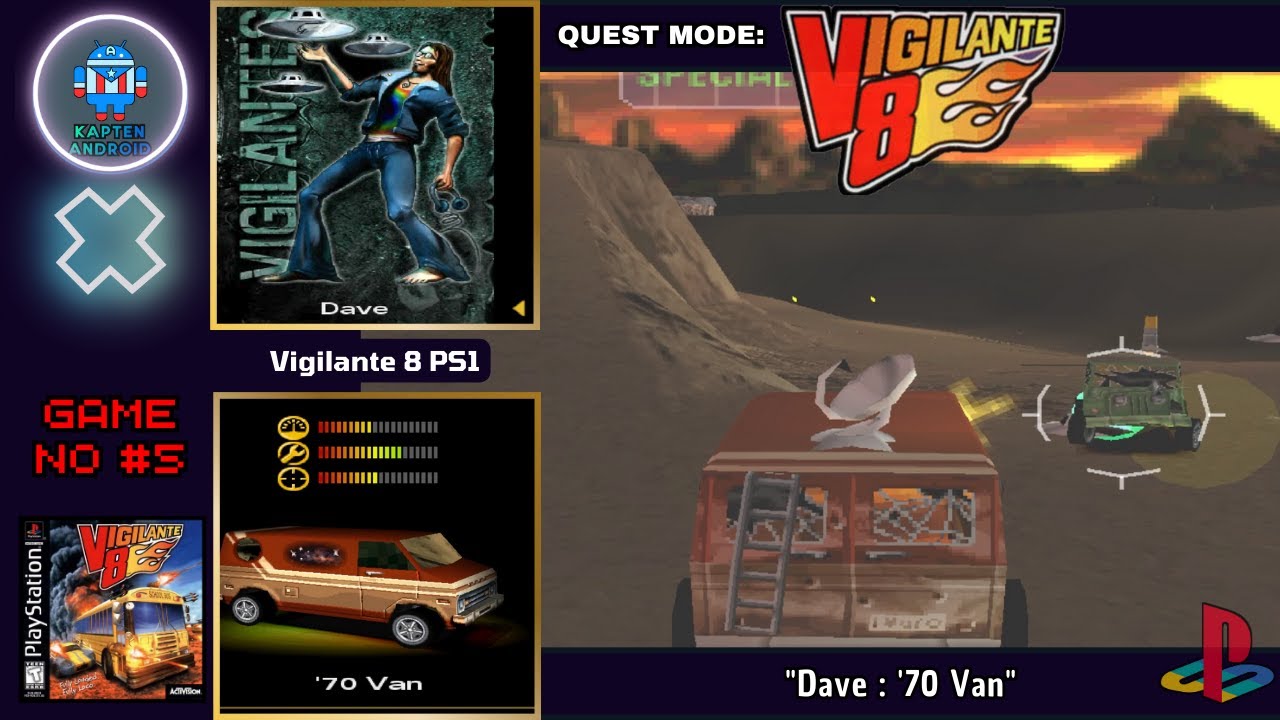 Vigilante 8 PS1- Quest Mode: Dave : '70 Van - YouTube