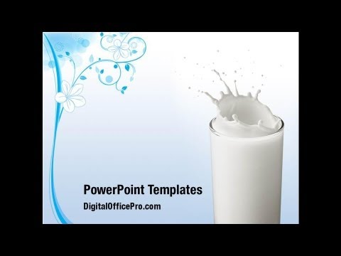 Glass Of Milk PowerPoint Template Backgrounds - DigitalOfficePro #03357 ...