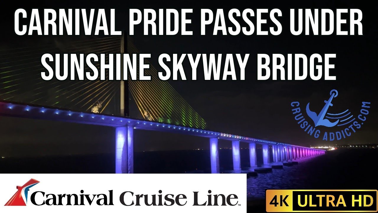Cruise Ports - Carnival Pride Passes Under the Sunshine Skyway Bridge ...