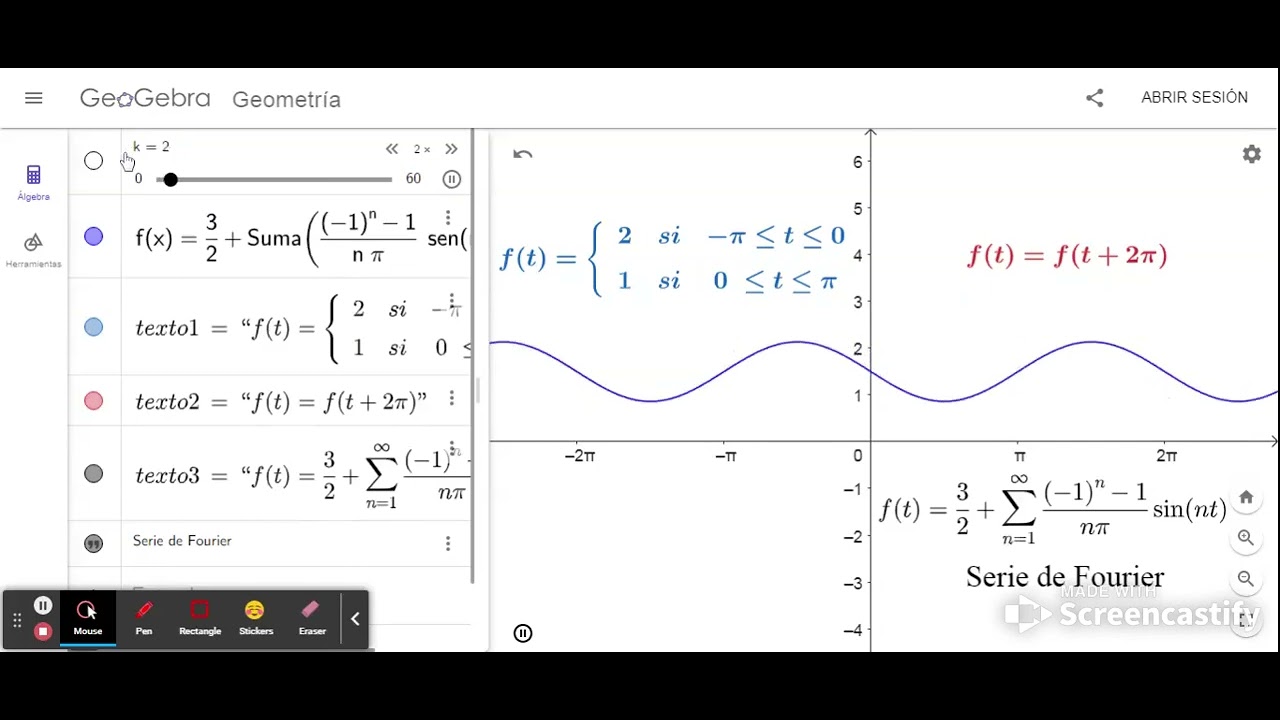 Serie de Fourier (Animación) - GeoGebra - YouTube