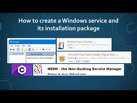 How to create windows service with different methods. - YouTube