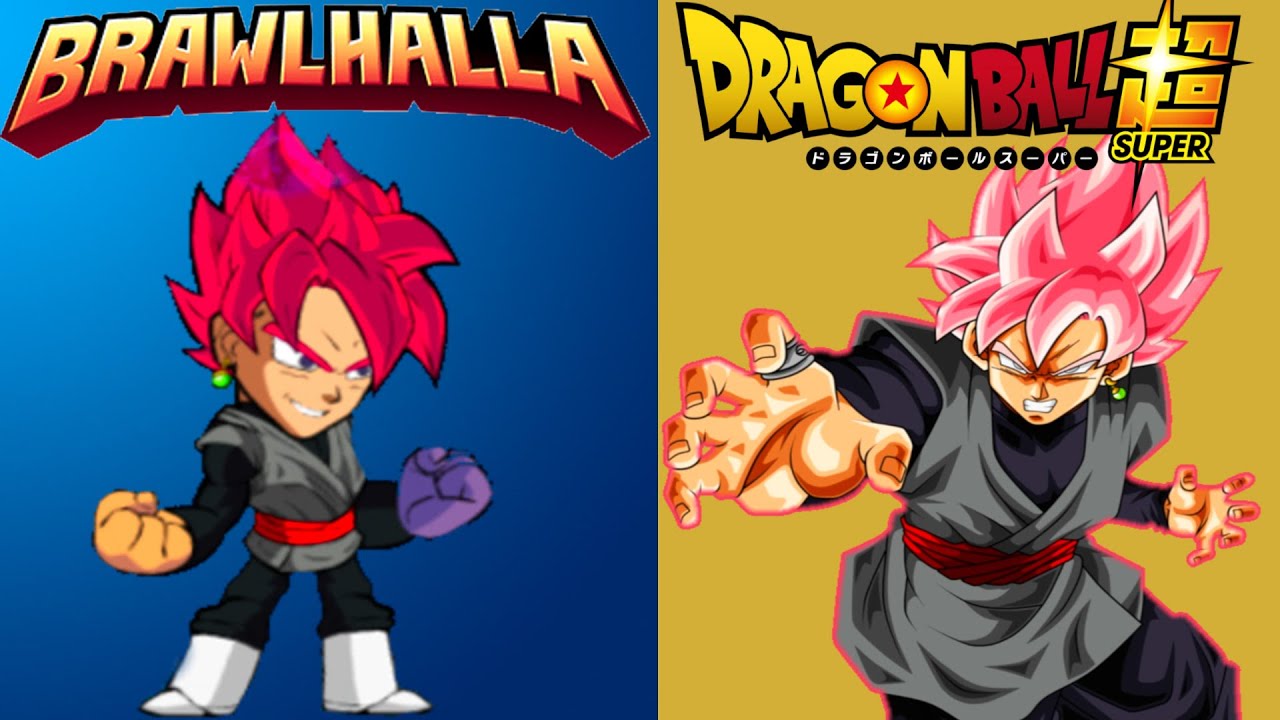 JUGANDO CON LA SKIN DE BLACK GOKU SSJ ROSE EN BRAWLHALLA - YouTube
