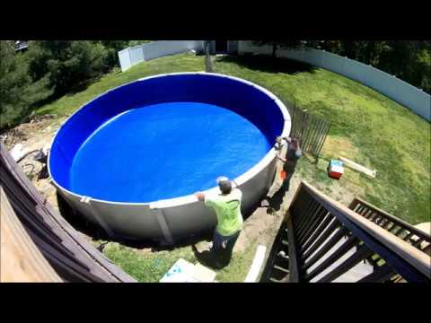 Above Ground Resin Pool Build - Aaron Pools and Spas - YouTube