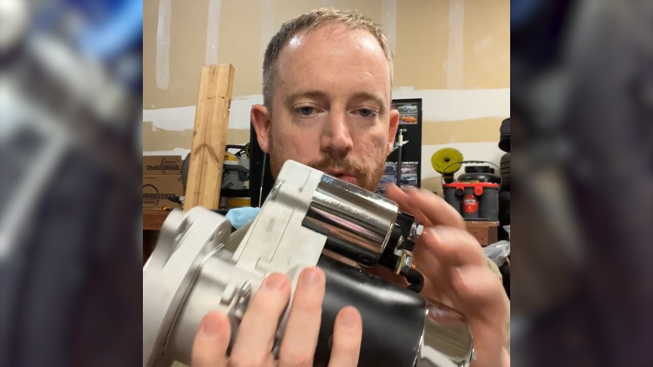 Mini Starter Install 65 Mustang - YouTube