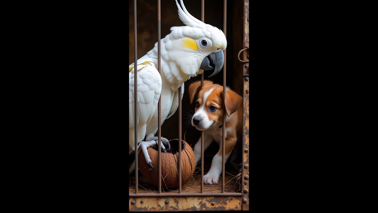 Coconut Quest: Red Pup vs. Cockatoo - YouTube