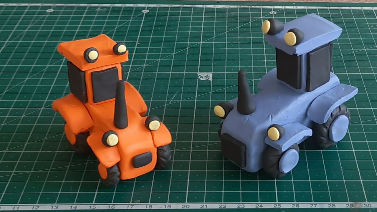 AMAZING TOY TRACTOR MAKING WITH POLYMER CLAY/HOW TO MAKE MINIATURE ...