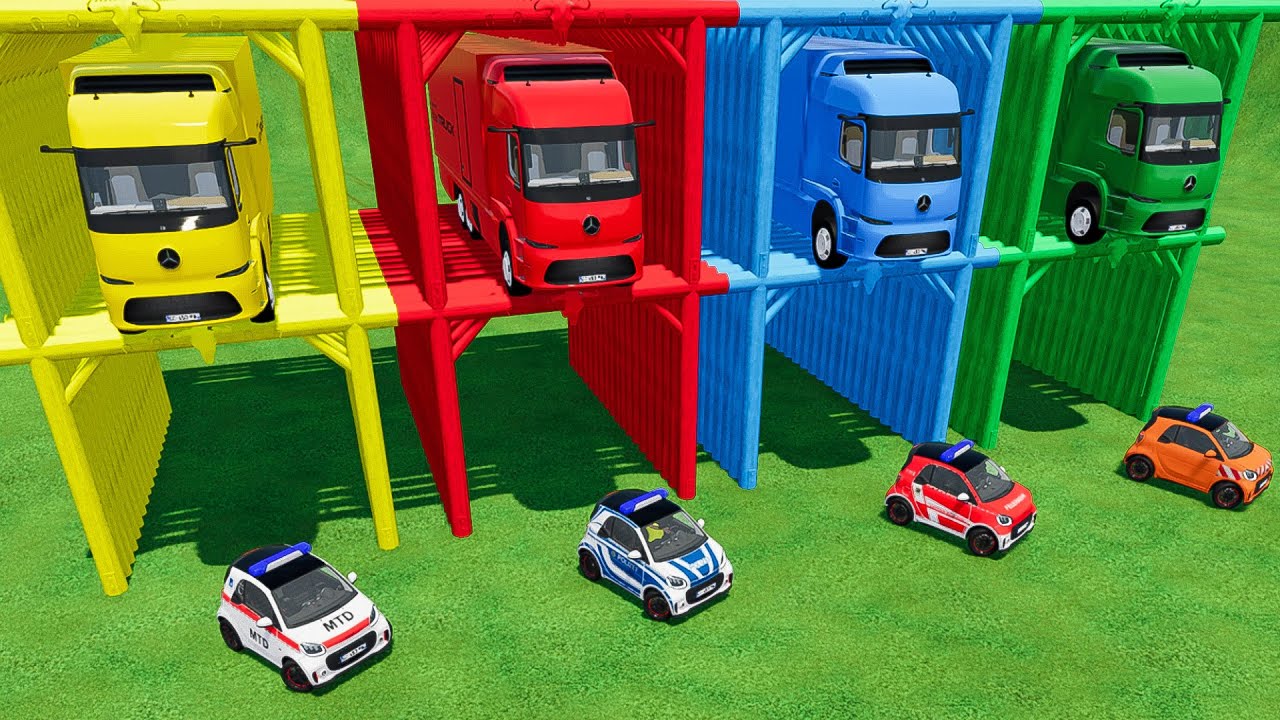 TRANSPORTING ALL DEPARTMENT SMART MINI ELECTRIC CARS WITH MERCEDES ...