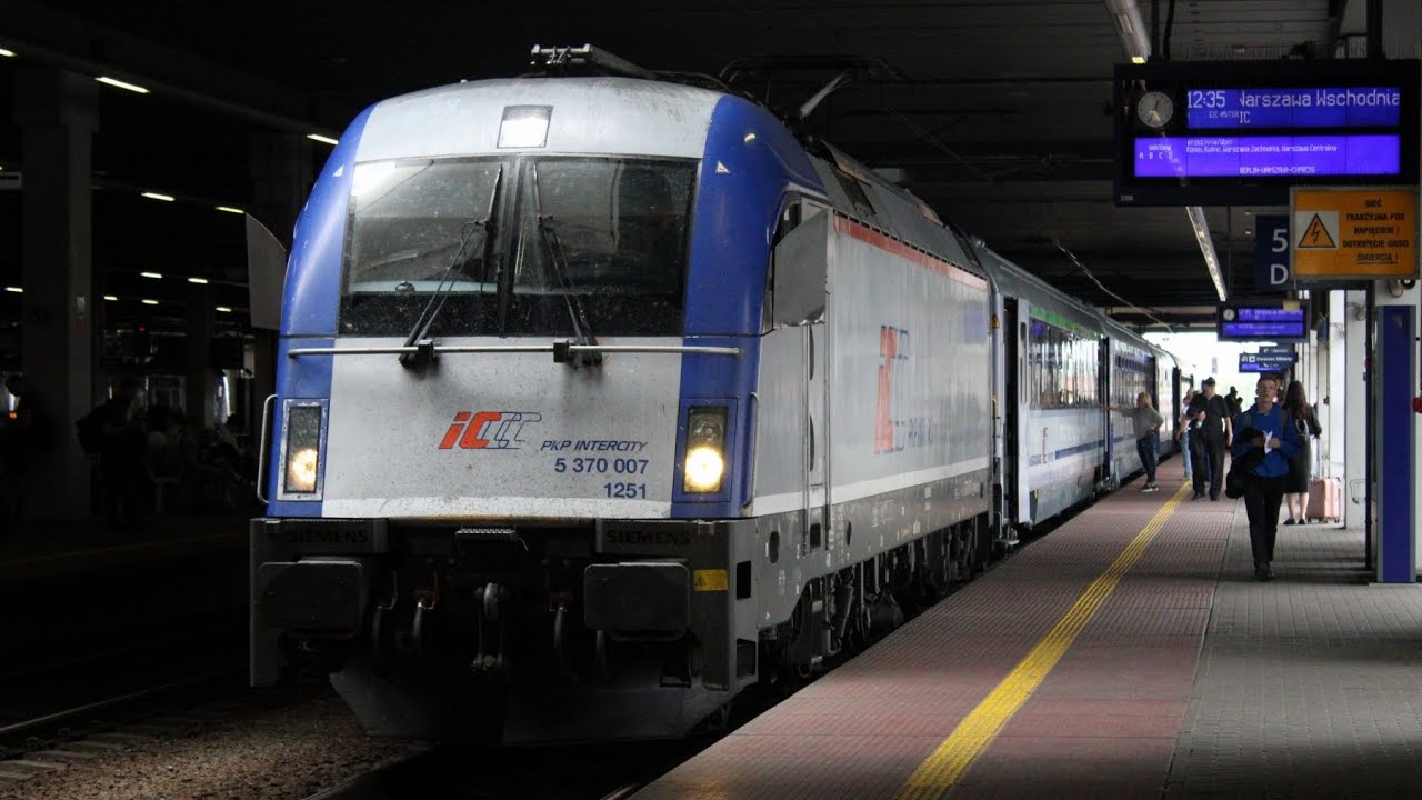 Odjazd EU44-007 z EIC BWE na stacji Poznań Główny - YouTube