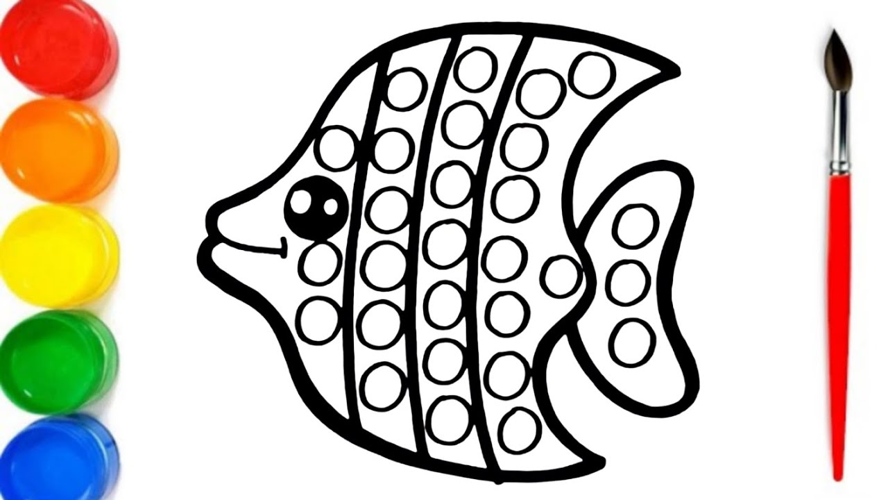 Pop It Fish Drawing | How to Draw Pop It Fish Step by Step | Drawing ...