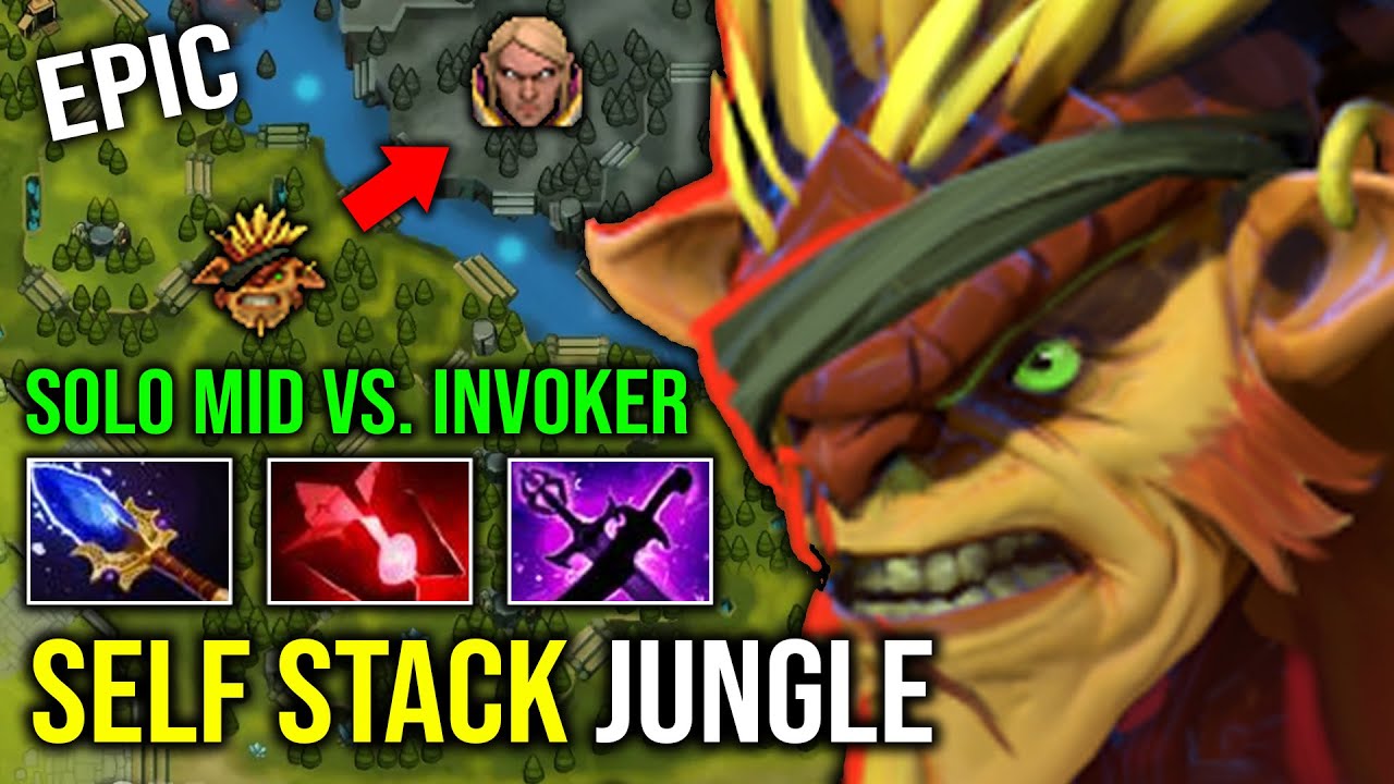 1v5 Op Mid Bristle Unlimited Self Stack Jungle Against Mid Invoker 3