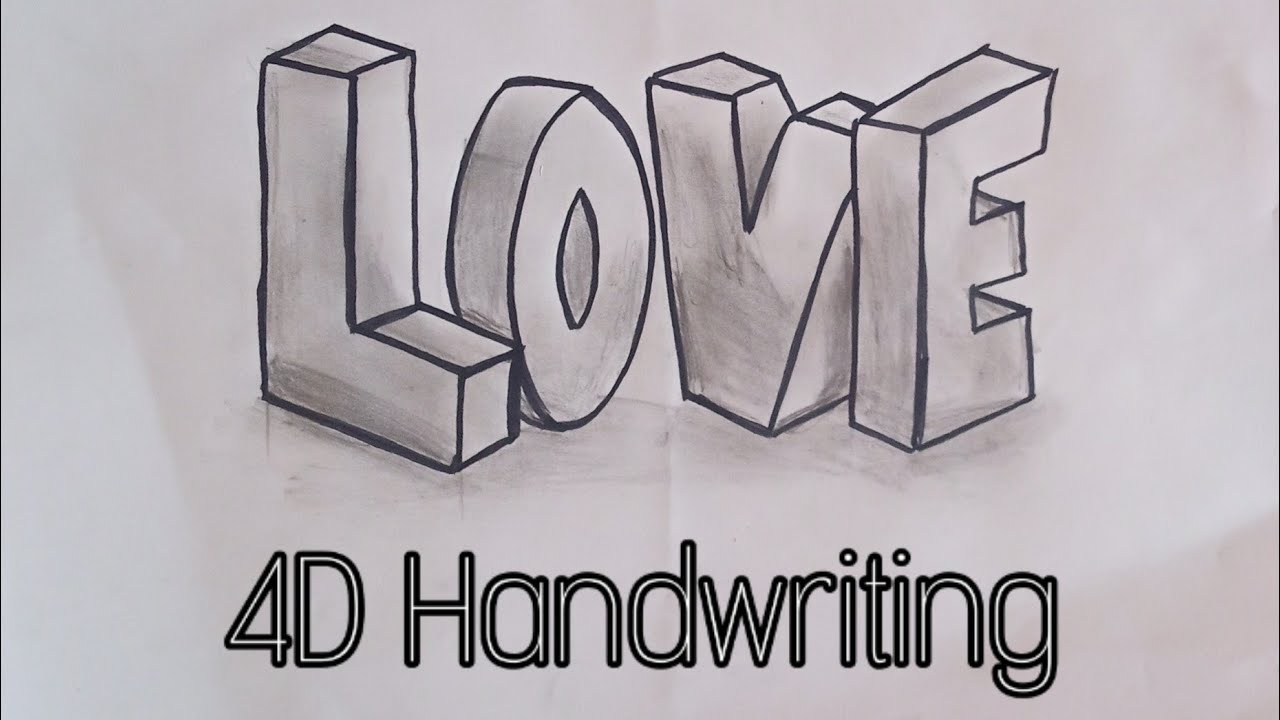 How to Draw 4D LOVE Graffiti Letters | Calligraphy Art | Talha Saleh ...