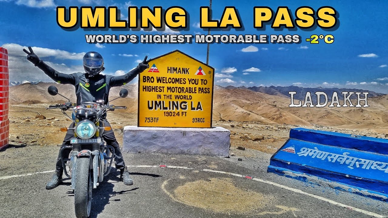 Umling La Pass World's highest motorable pass 19024 ft.| ladakh series ...