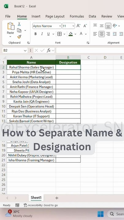 The Excel Trick That Splits Names Like Magic - YouTube