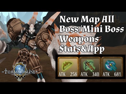 Toram Online: New Map All Boss/Mini Boss drops weapons stats and app ...