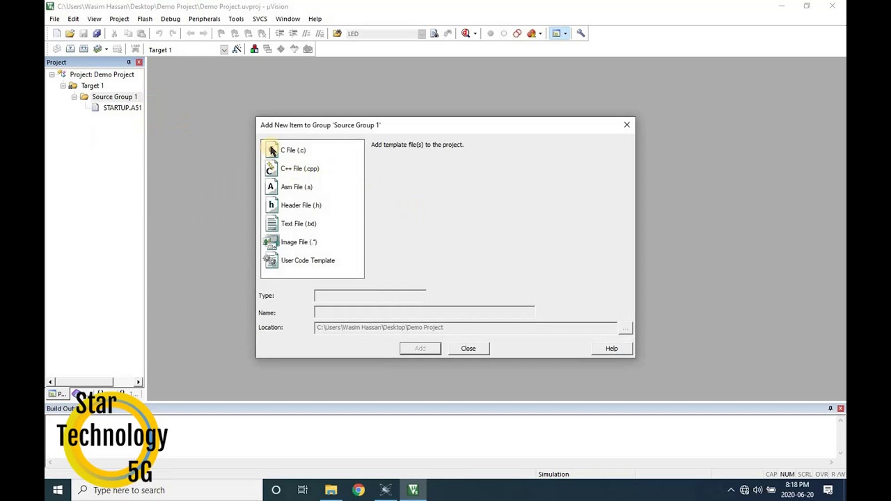 How To Create Project in Keil u Version - YouTube