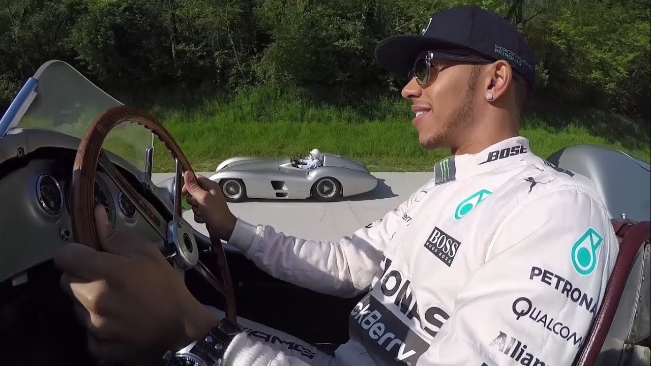 Mercedes-Benz 300 SLR W 196 S driven by Lewis Hamilton in the legendary ...