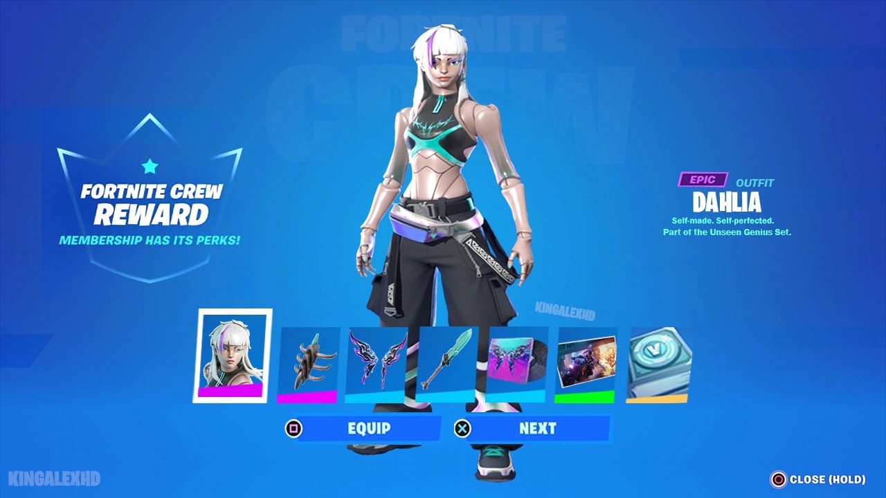 How To Get Dahlia Skin Fortnite Crew Pack FREE! (New May Crew Pack ...