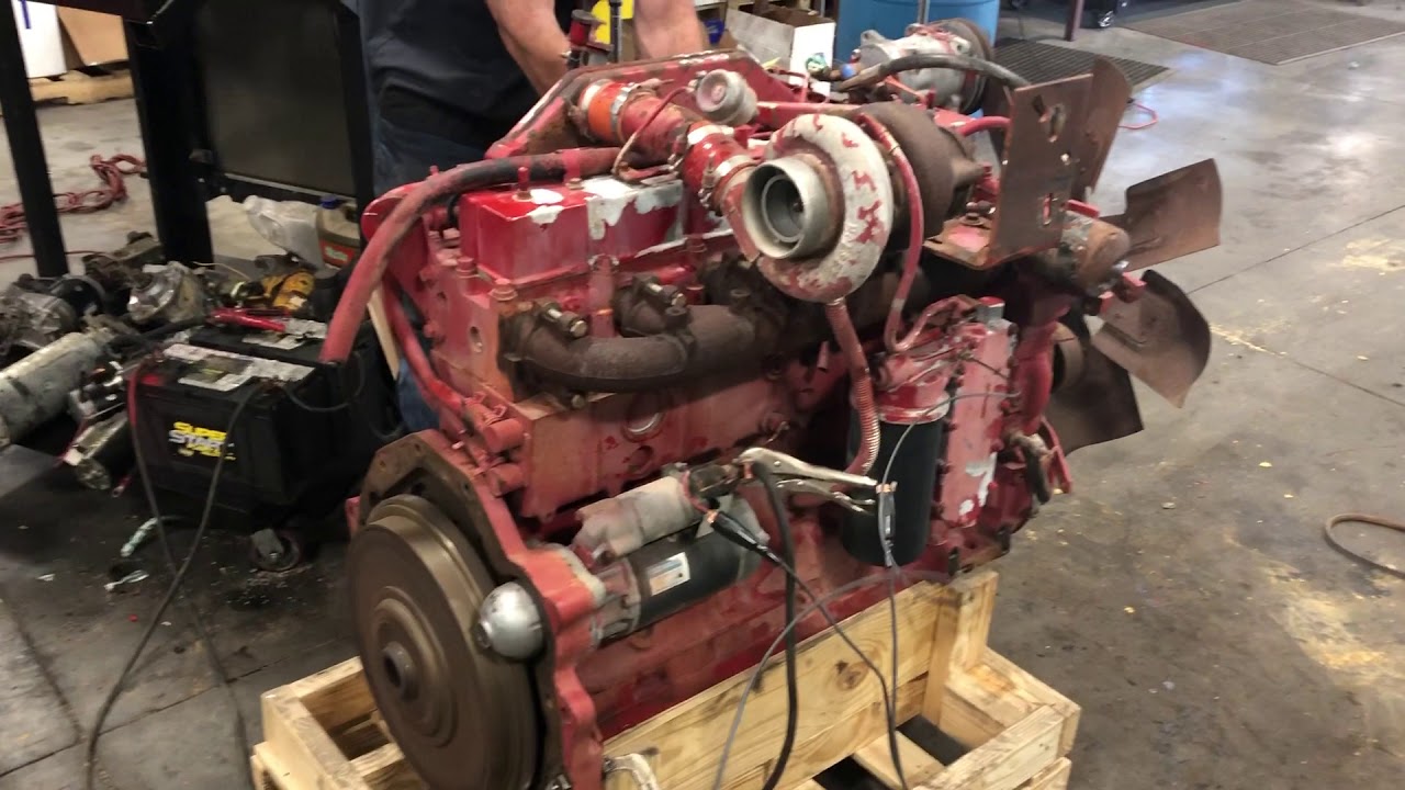 Cummins 6TA-830 8.3L Running Diesel Engine UID 156839459110 - YouTube
