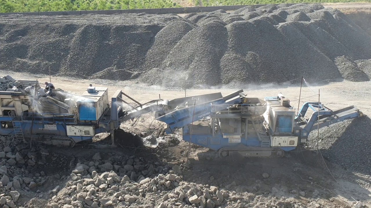 Dust control system for Mobile Crusher - YouTube
