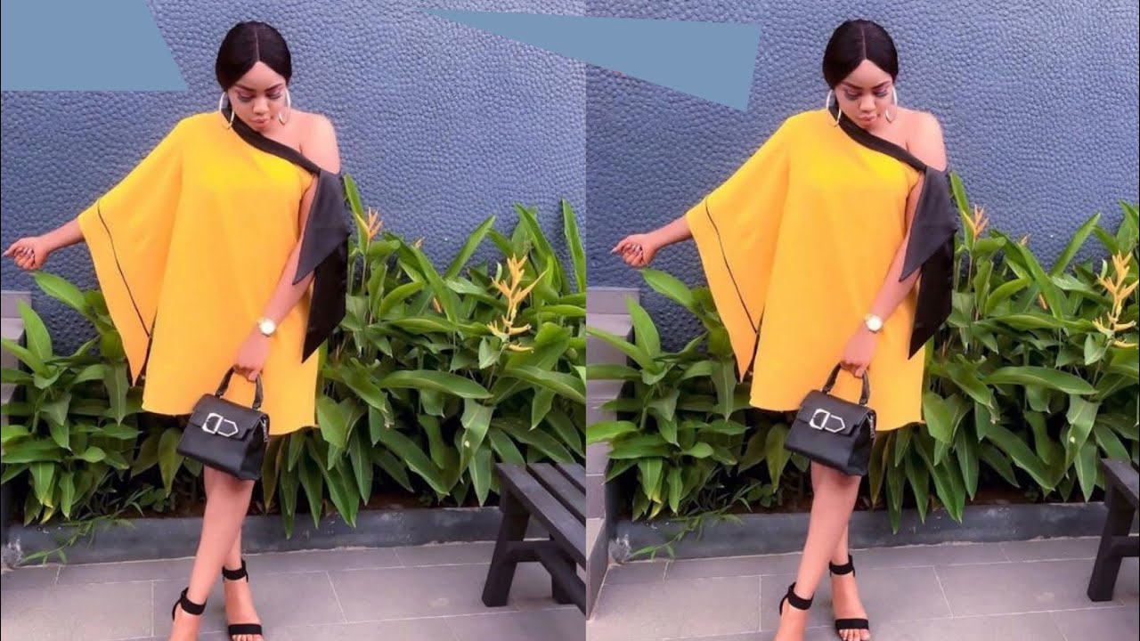 How to make an Asymmetrical One Shoulder dress || Cutting and Stitching ...