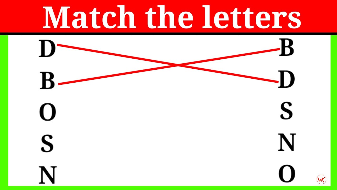 Match The Following | Matching | Matching For Kids | ABCD matching ...