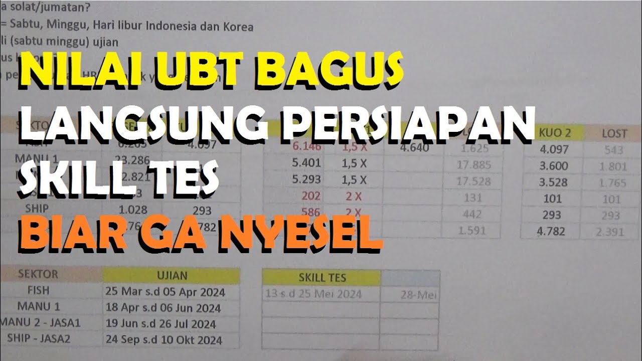 PREDIKSI KELULUSAN UBT EPS TOPIK 2024 DAN PERSIAPAN SKILL TES - YouTube