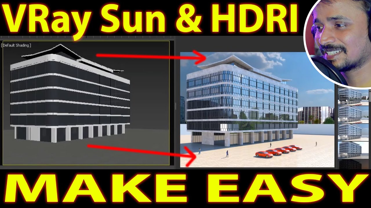 VRAY SUN WITH HDRI SETUP | kaboomtechx - YouTube