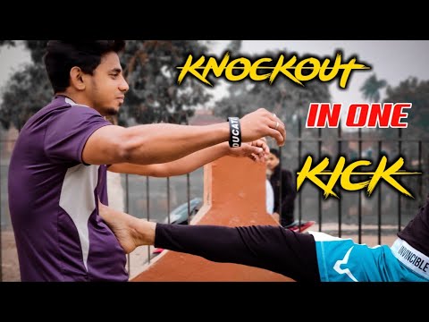 Knockout in one kick | opponent ko ek kick me knockout kro | Kickboxing ...