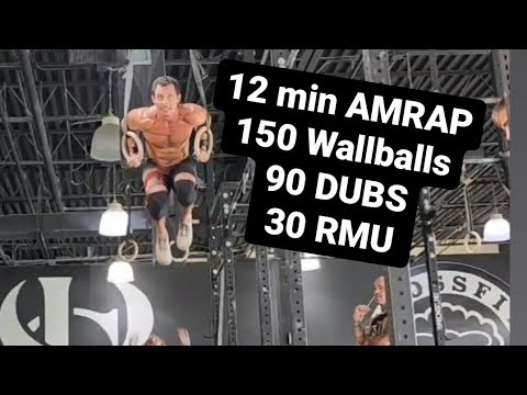 12 min AMRAP.... 150 Wallballs, 90 DUBS, 30 RMU! (can you finish ...
