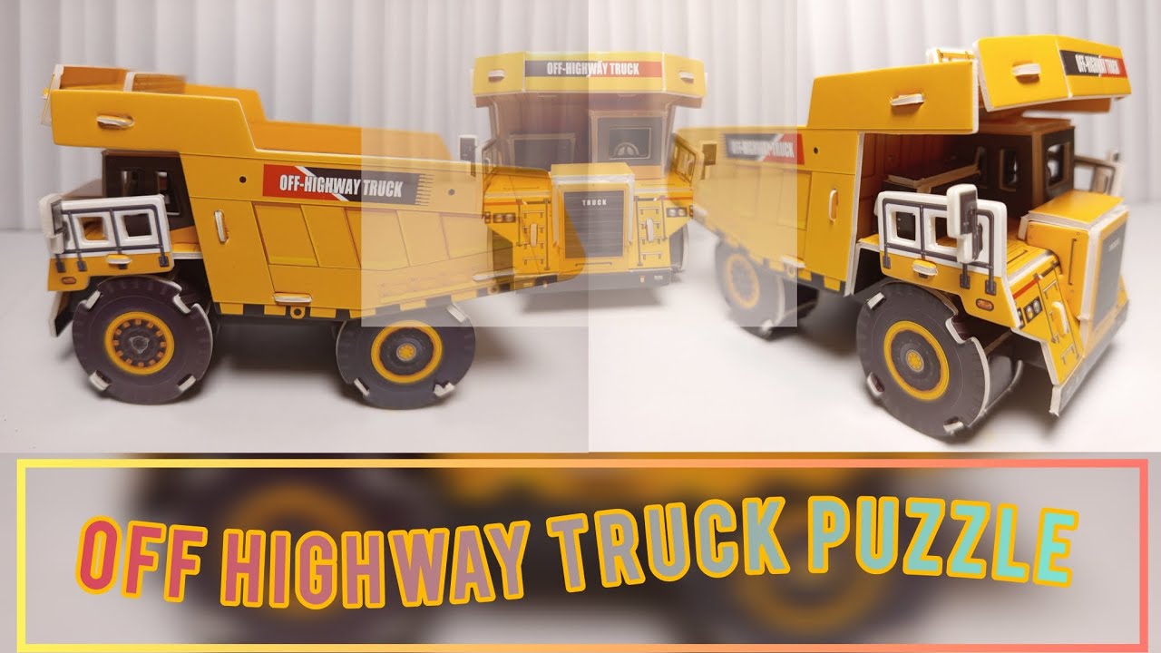 Membuat Mobil Truk Tambang Puzzle 3D | Off Highway Truck Puzzle - YouTube