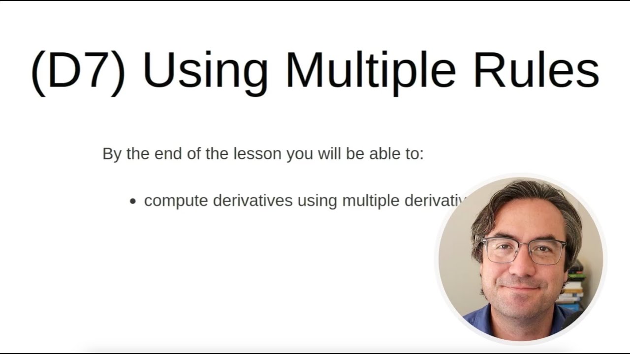 MTH 141 Prep - Multiple Derivative Rules - YouTube