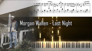 Morgan Wallen - Last Night - Piano Tutorial - Free download sheet music ...