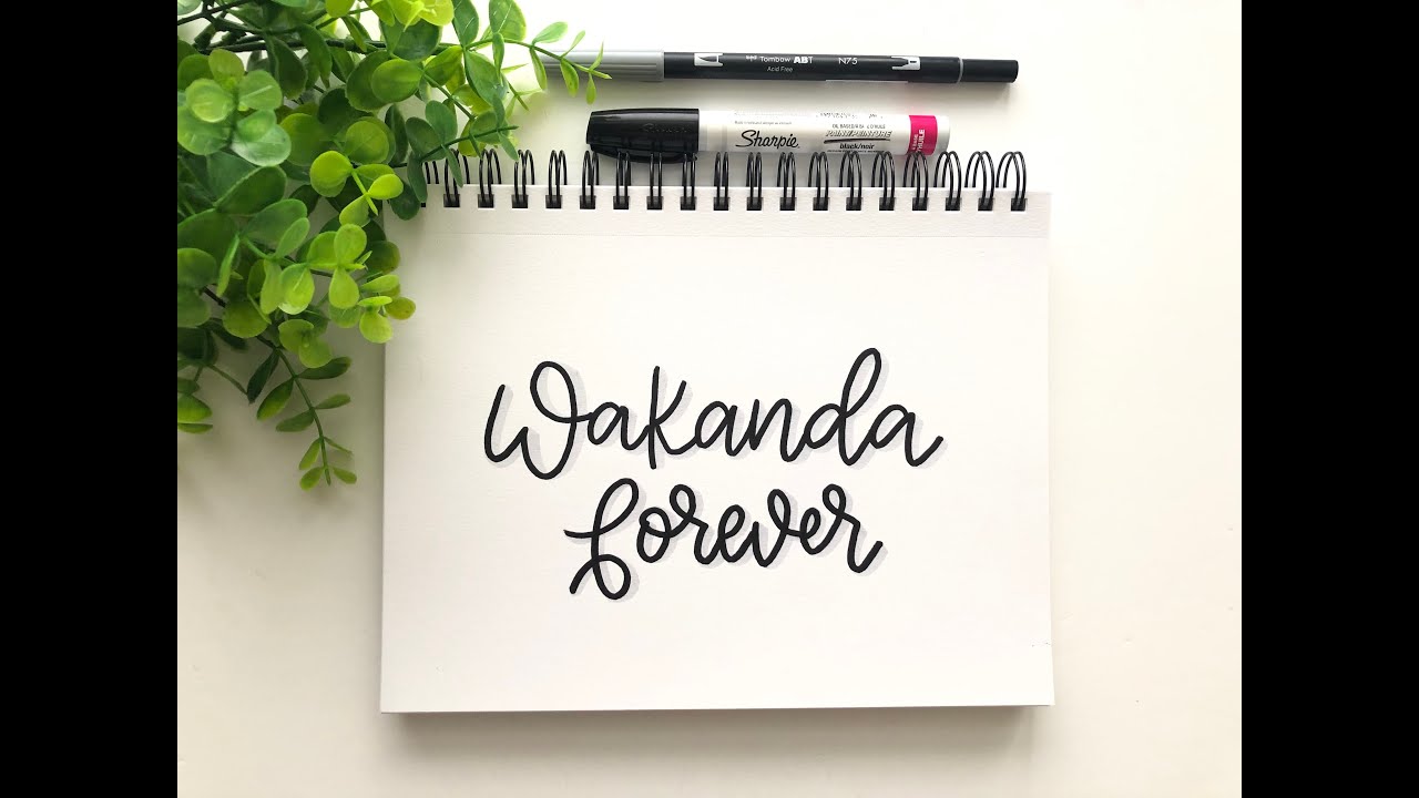 Wakanda Forever Hand Lettering Art - YouTube