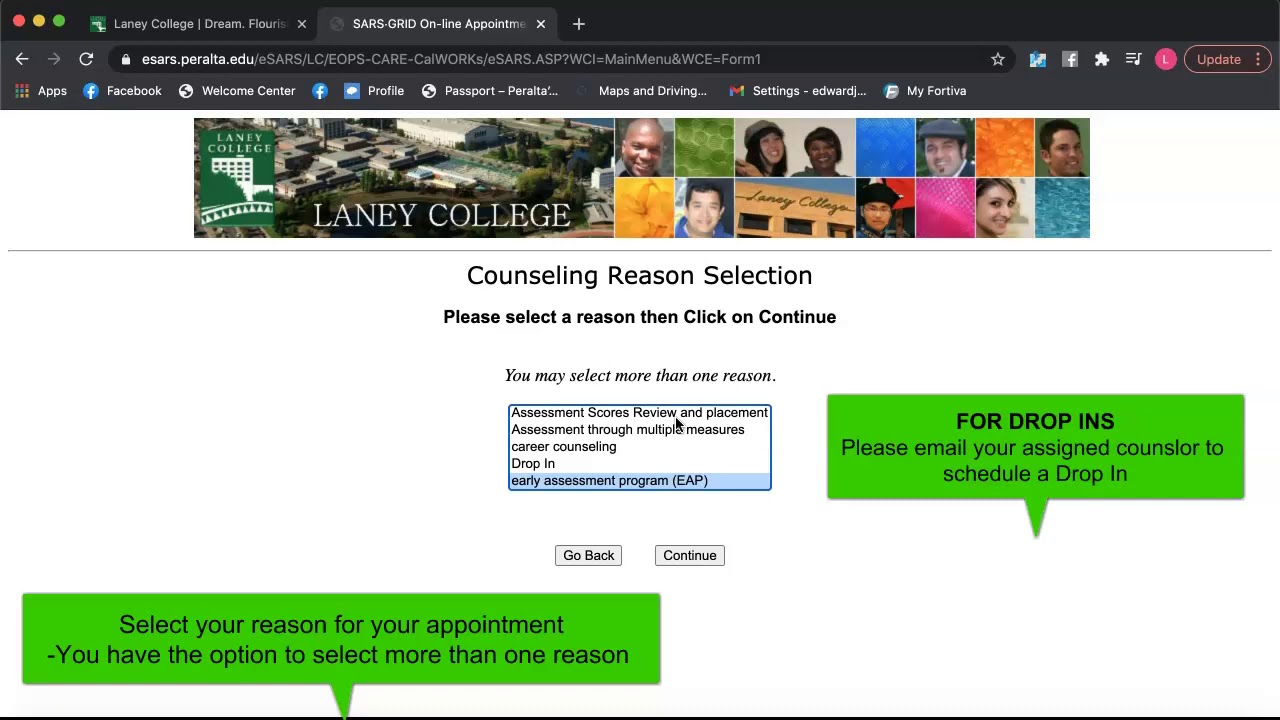 How to make a EOPS counseling appointment - YouTube