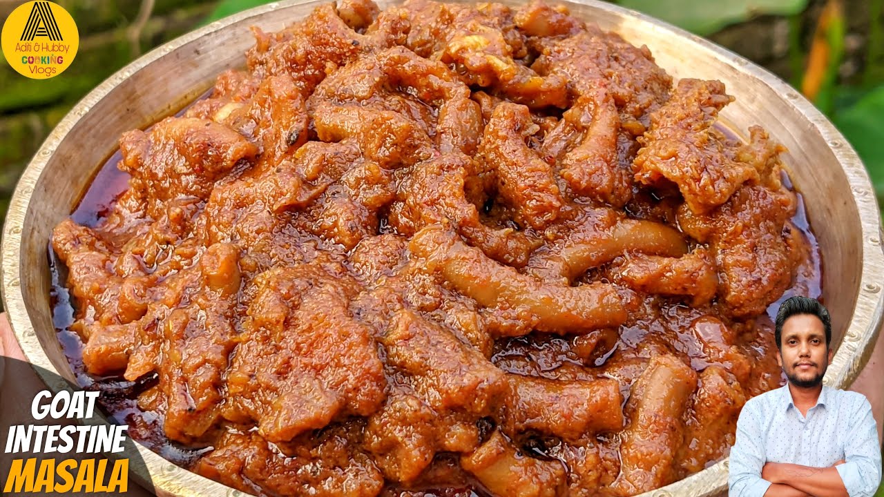 Cooking An Easy Dhaba Style Goat Intestine Recipe | Ojri Masala Recipe ...