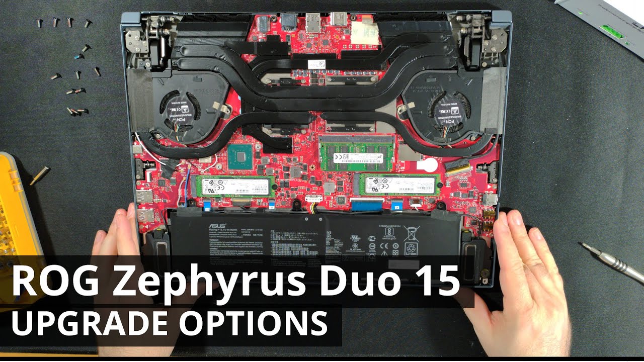 ASUS ROG Zephyrus Duo 15 GX550 DISASSEMBLY and UPGRADE OPTIONS (Storage ...