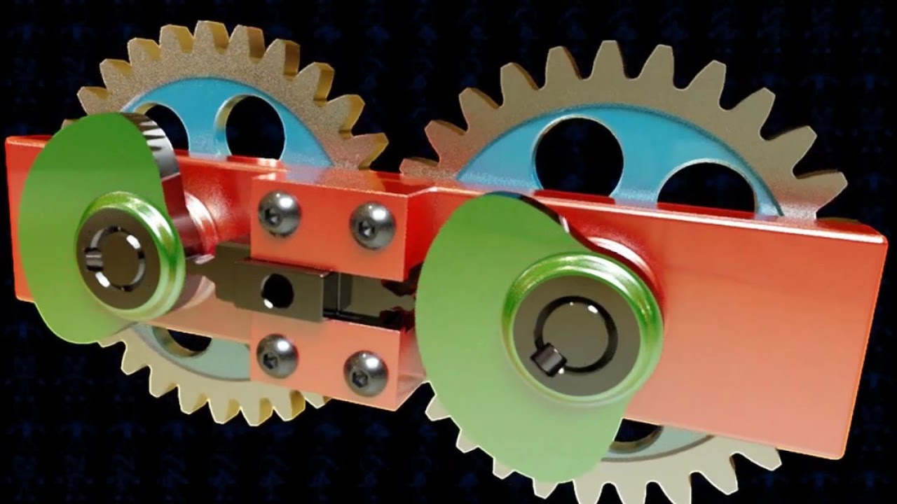 Double Dwell Reciprocating Cams Mechanism 3D Model - YouTube