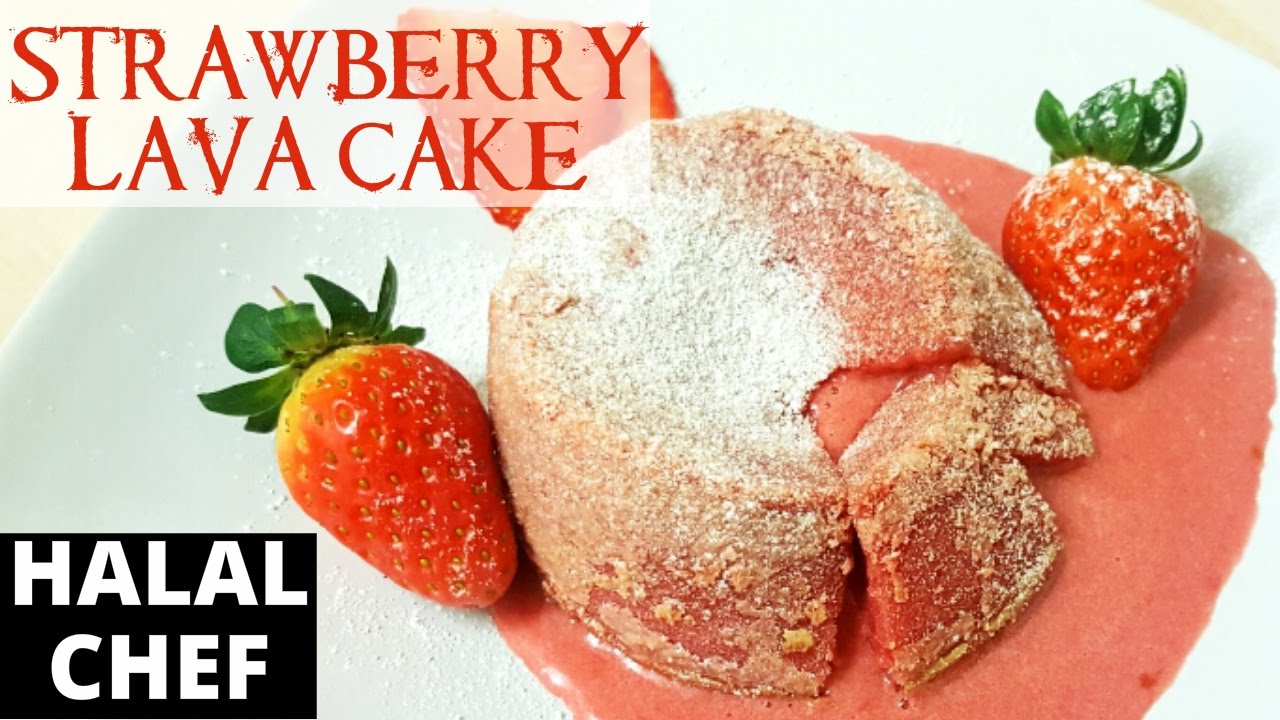 How to make STRAWBERRY LAVA CAKE RECIPE | Pink Lava Cake | Red Lava ...