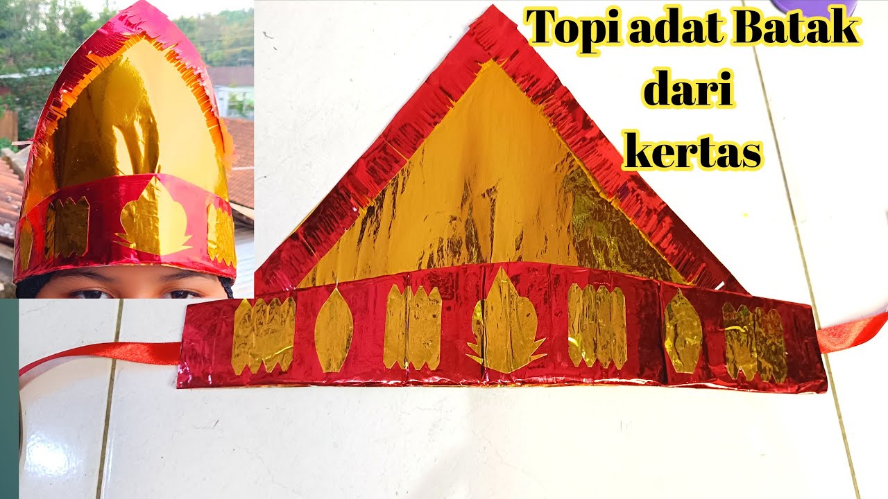 Cara mudah membuat topi adat batak pria dari kertas dan kardus - YouTube