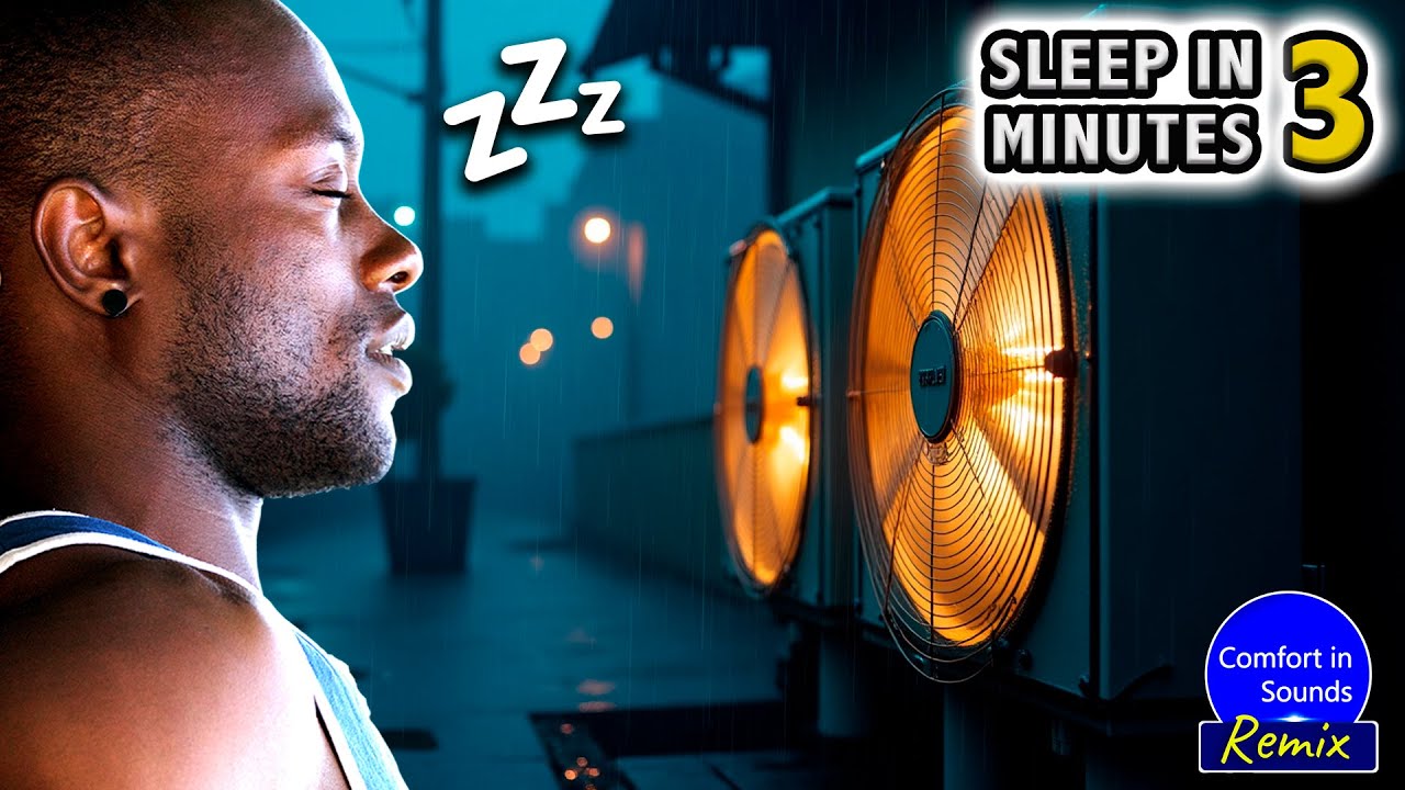 Extremely Relaxing Sound for Sleeping | Air Conditioner + Fan + Rain on ...