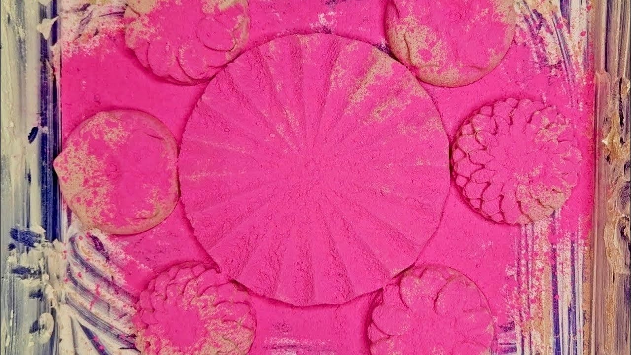 Crunchy flowers topped with hot pink dust | asmr chalkcrushing video ...